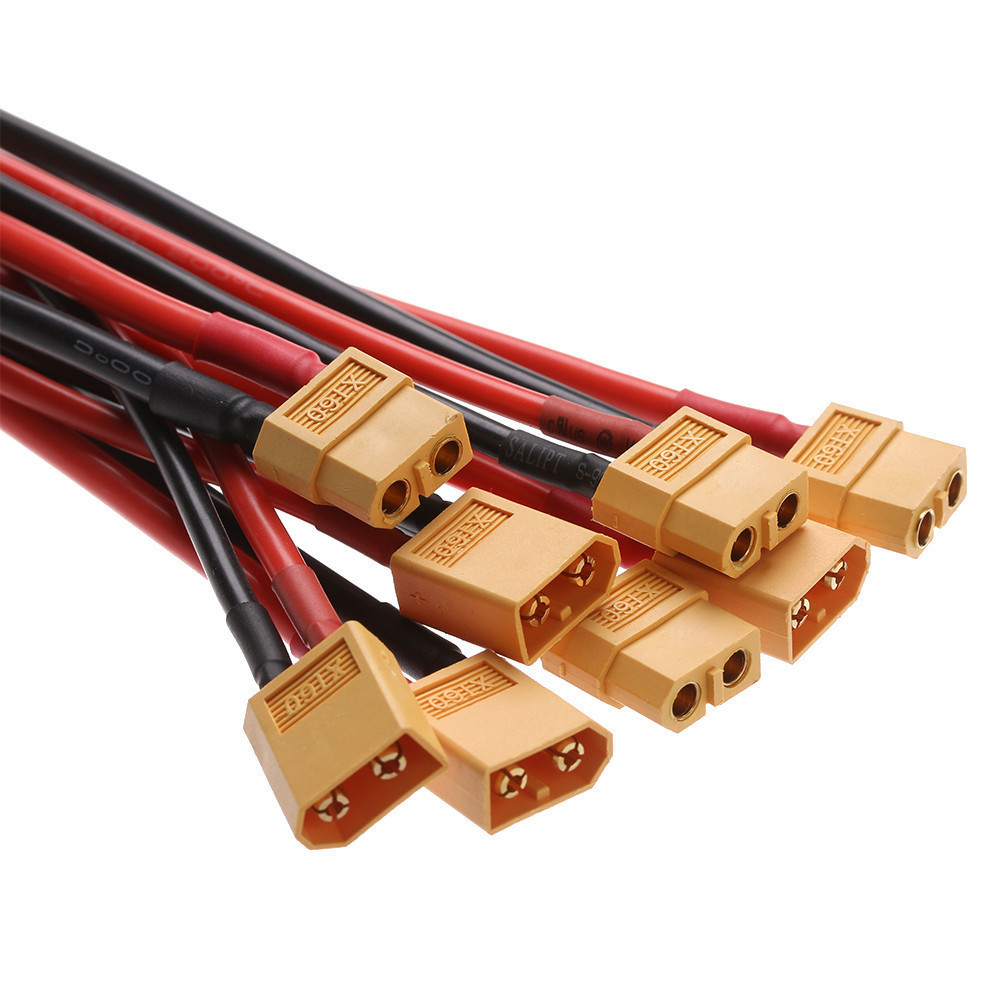 XT60 Male Female Plug Connector with Silicon Cable Wire12AWG/14 AWG ...