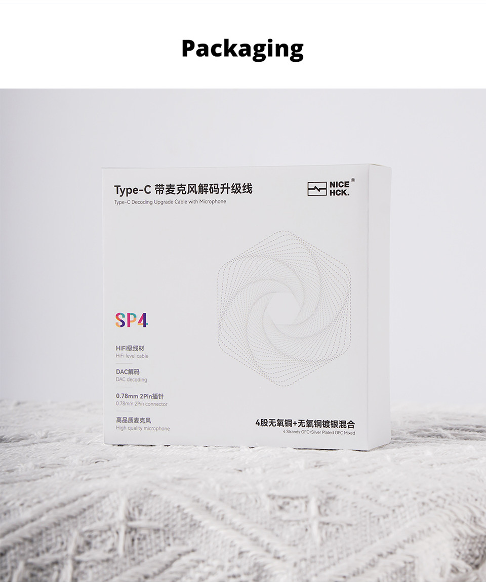 NICEHCK SP4 Type-C 2Pin CX31993 DAC Decoding HiFi Audio IEM Cable Wire ...