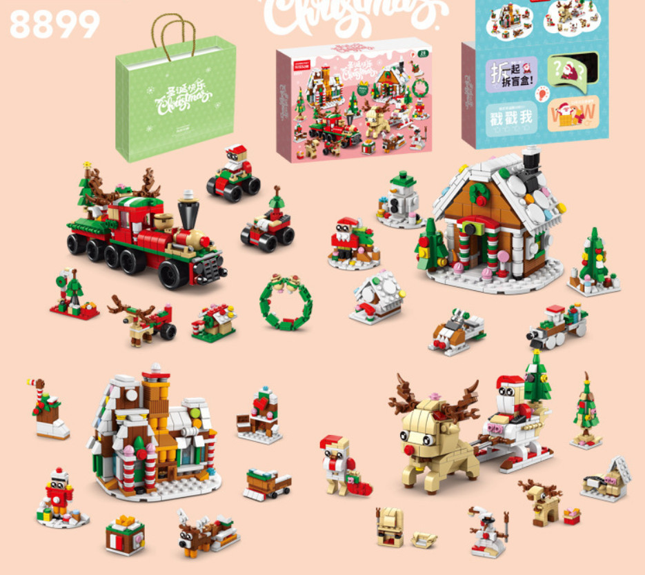Christmas Building Blocks decorations Kids Children Gifts Blocks ...