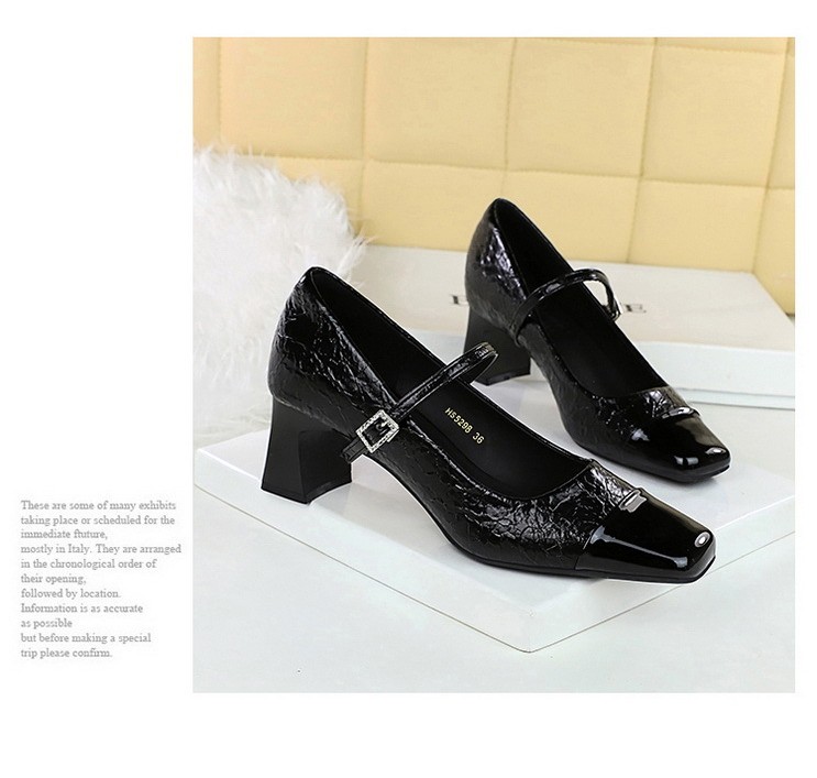 Big Tree High Heels for Women Mary Jane Chunky Heel Wedding Shoes ...