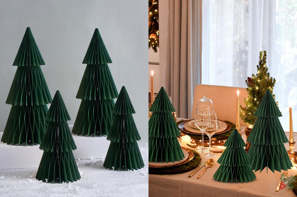 [In Stock] Reusable Paper Christmas Tree Eco-friendly Holiday Decor ...