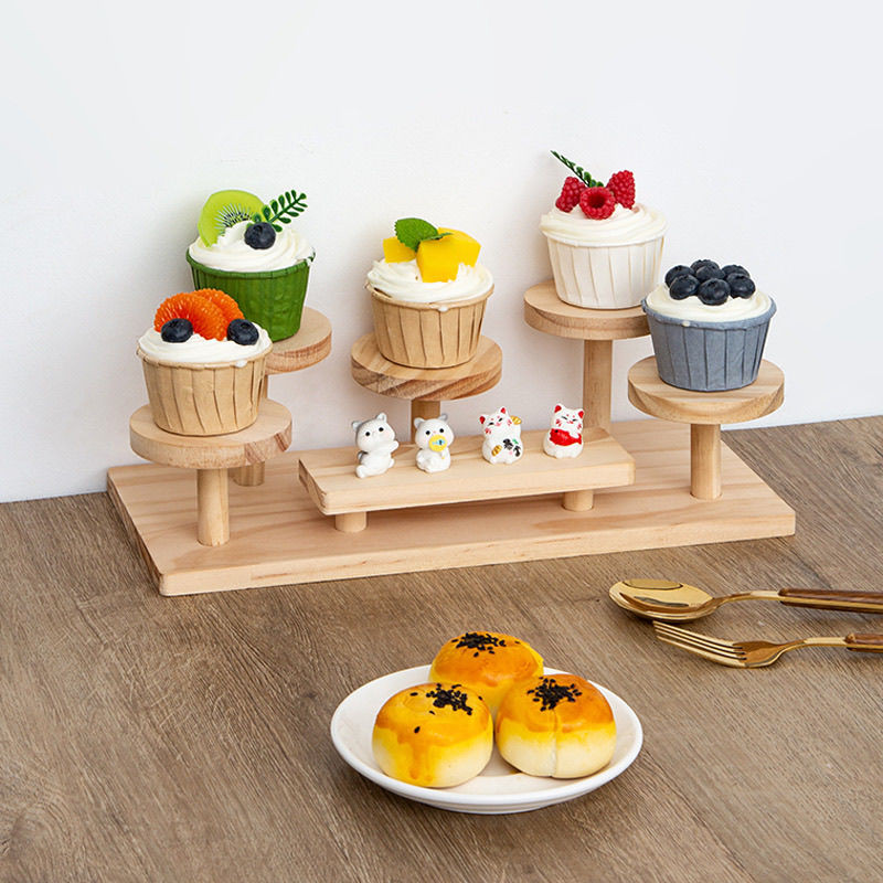 Stall Display Stand Ladder Solid Wood Creative Jewelry Display Stand ...