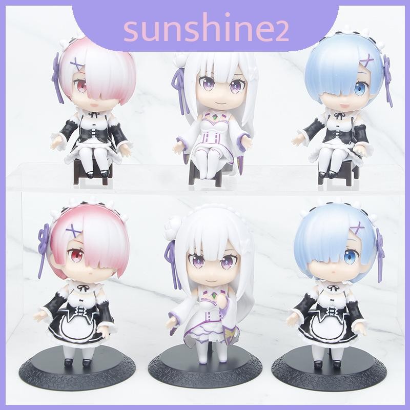 Cute Character Rem Model In Maid Outfit Sitting Pose Anime Pvc Figure ...
