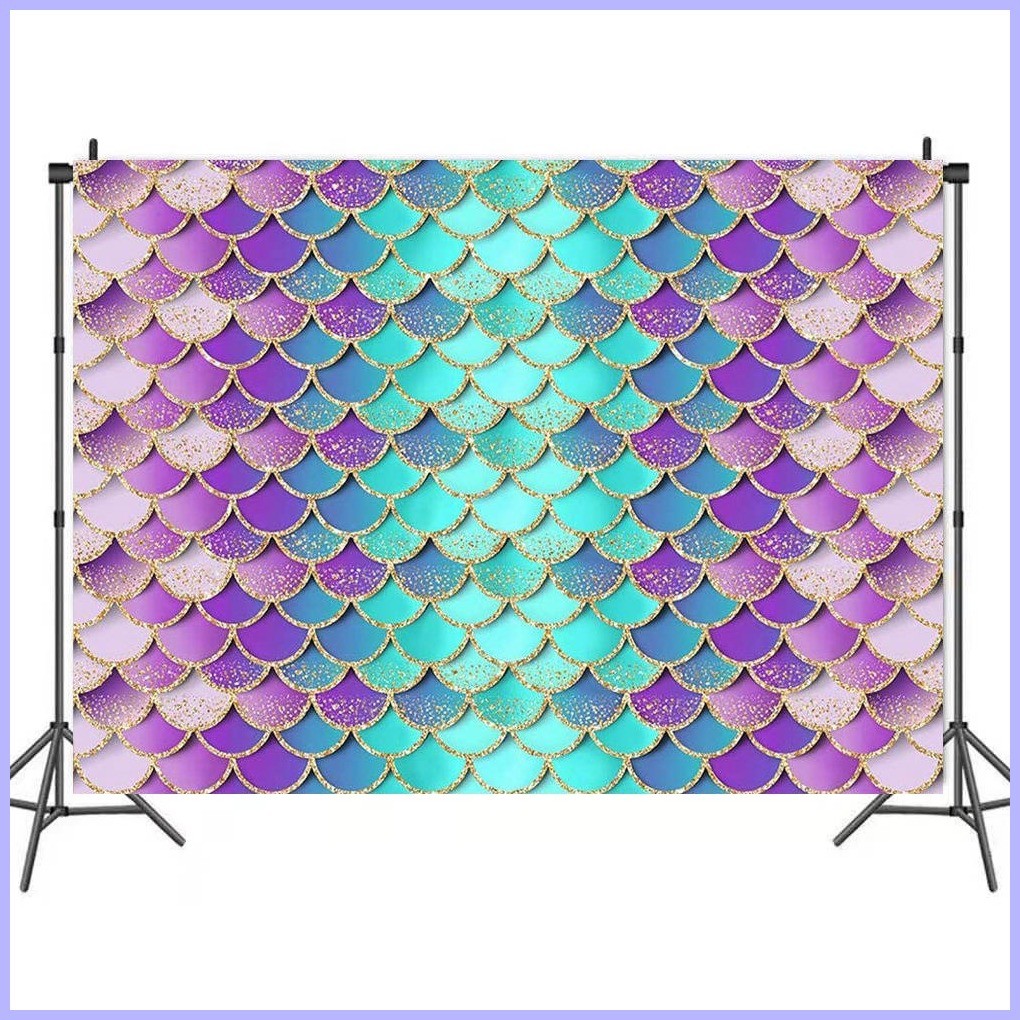100x150CM Mermaid Theme Backdrop Photography Background Party Needs ...