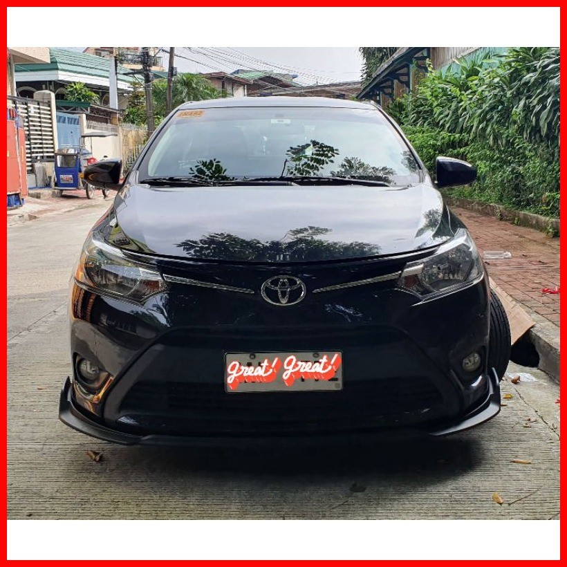 Toyota Vios 2013-2020 Bumper Front Lip Chin Body Kit (Black) | Shopee ...