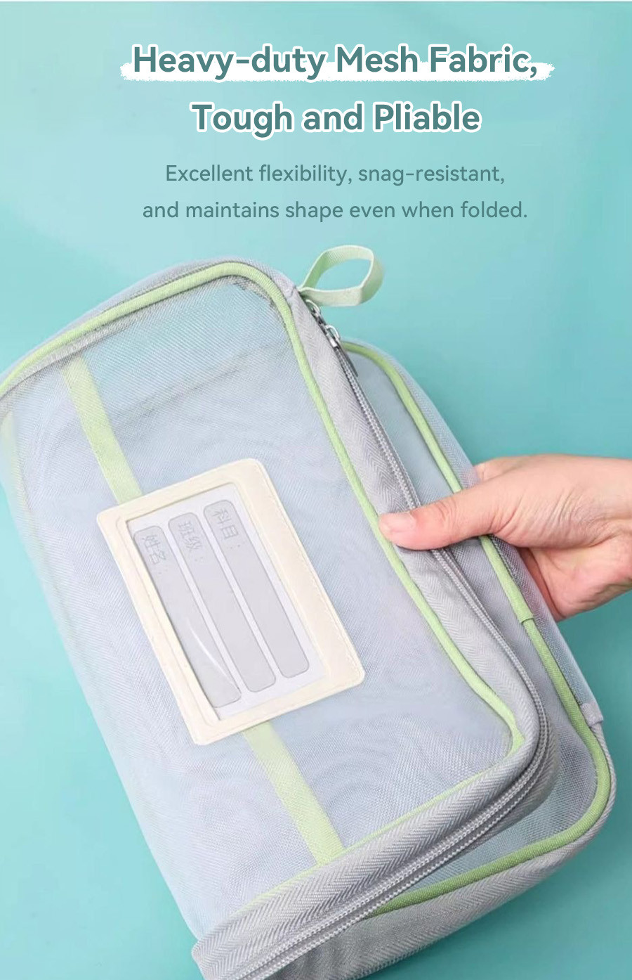 Large Opening Transparent Zippered Document Bag Big Capacity Exam ...