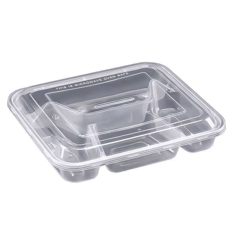 1000ml disposable four grid five grid meal box, three grid meal plate ...