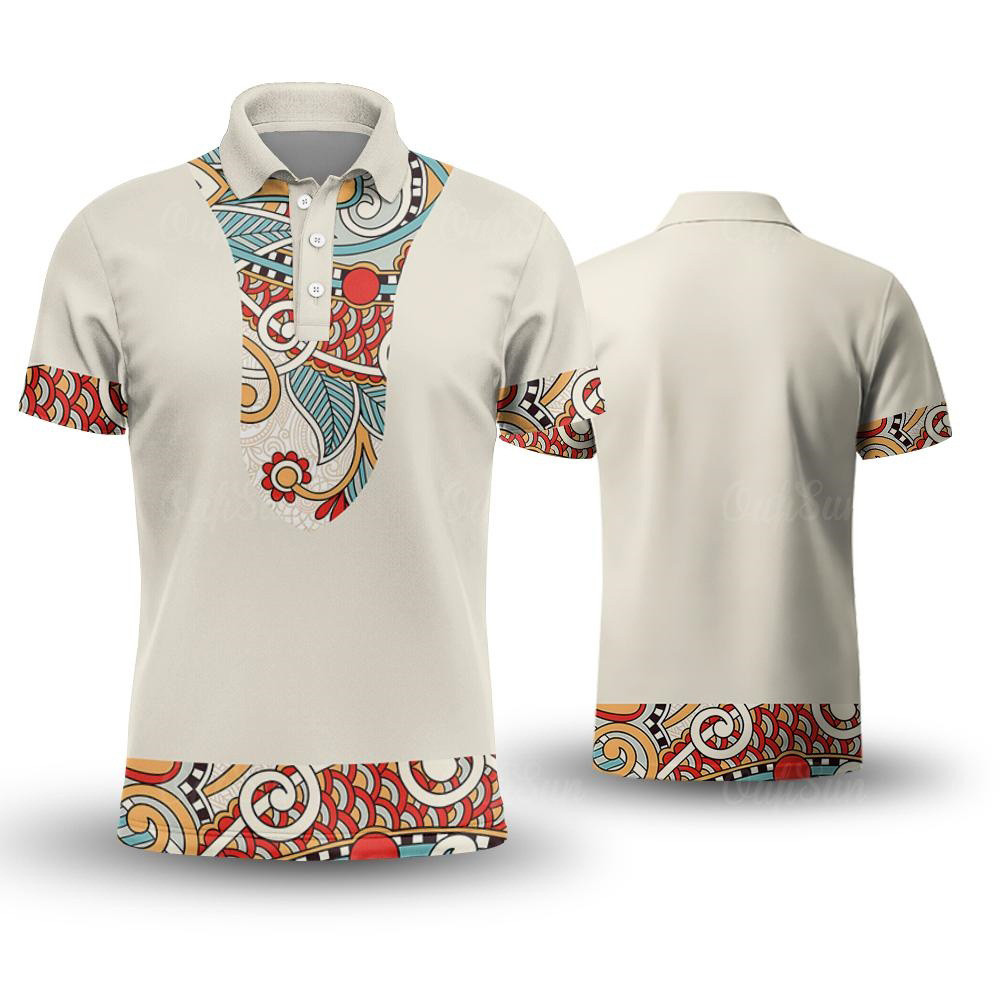 Barong Polo for Men Modern 2025 Asean Attire Vintage Ethnic Polo for ...