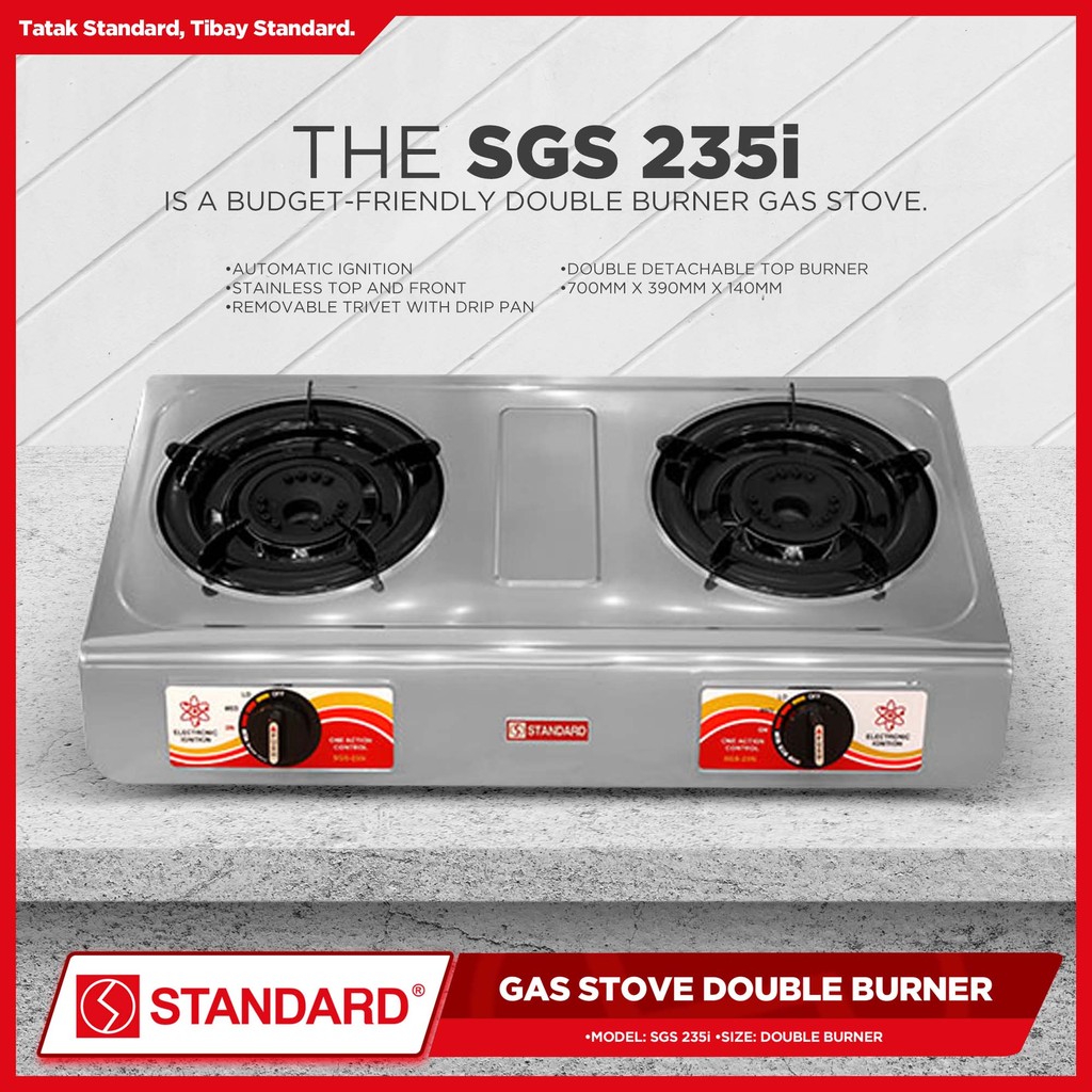 Standard SGS235i Gas Stove Double Burner | Shopee Philippines