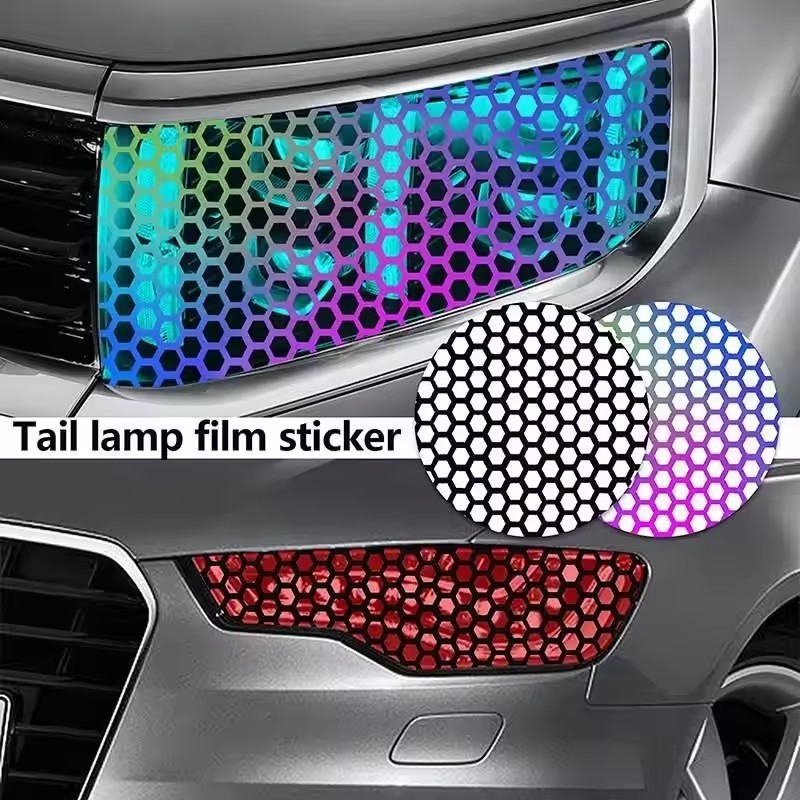 1-4 pcs Car Tail Light Lamp Stickers - DIY Fog Light Smoke Film Decal ...