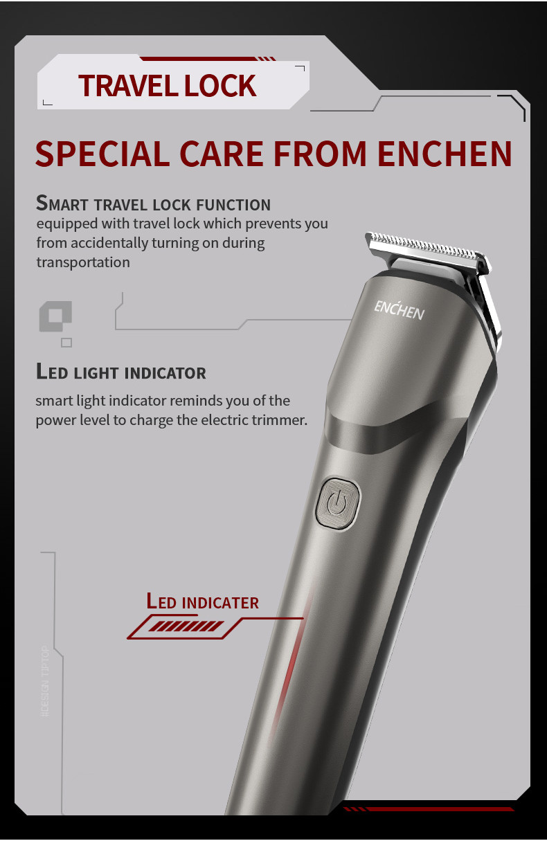 Enchen Electric Hair Trimmer Hair Clipper Razor Professional Body Hair ...