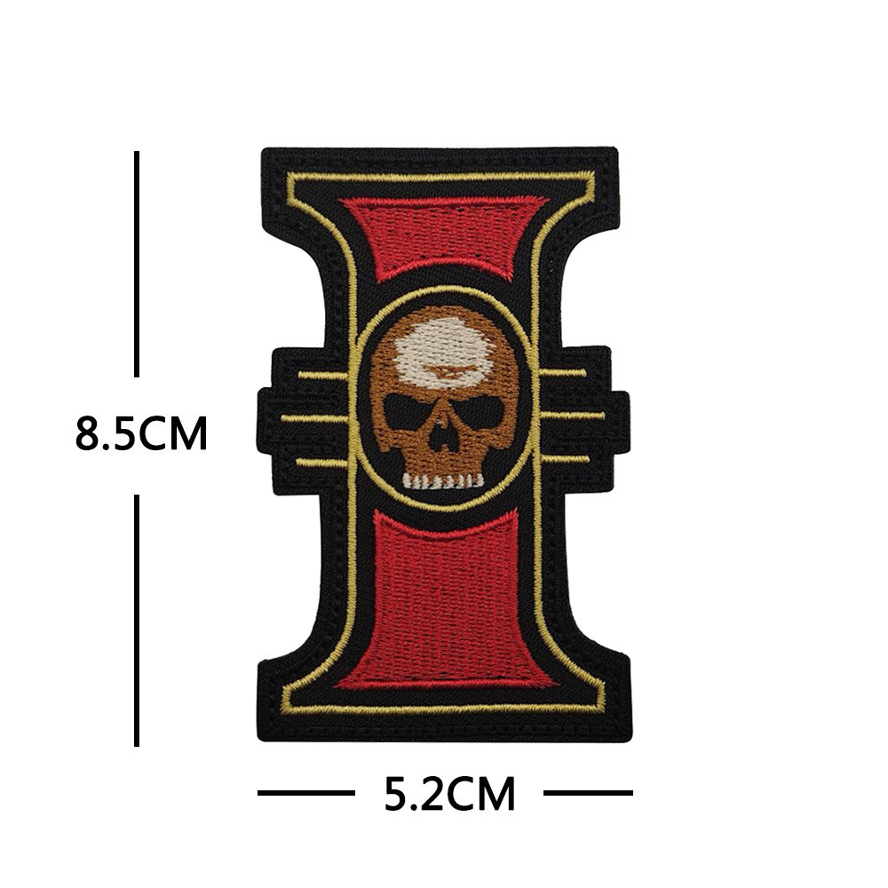 Hammer Dark Blood Angels Warhammer Embroidered Cloth Patches With Red ...