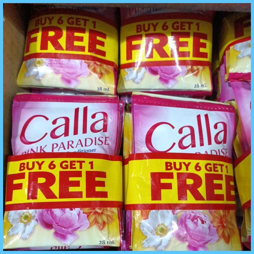 ☸ ☜ Buy 12 pcs. get 2 FREE CALLA Pink Paradise Fabric Conditioner 28ml ...