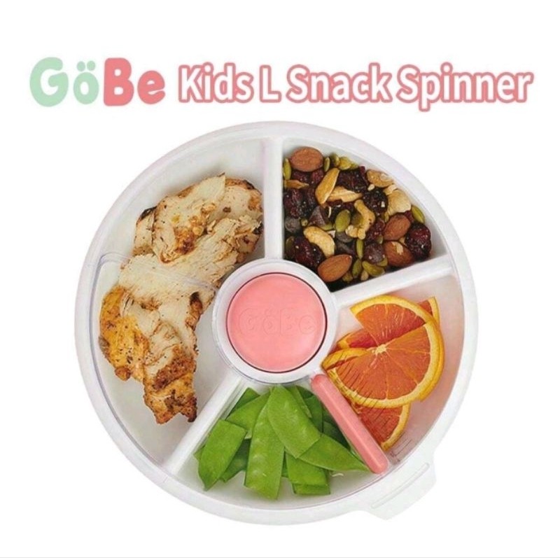 ∈ GoBe Kids Large Snack Spinner Container With 4 Compartment Dispenser ...