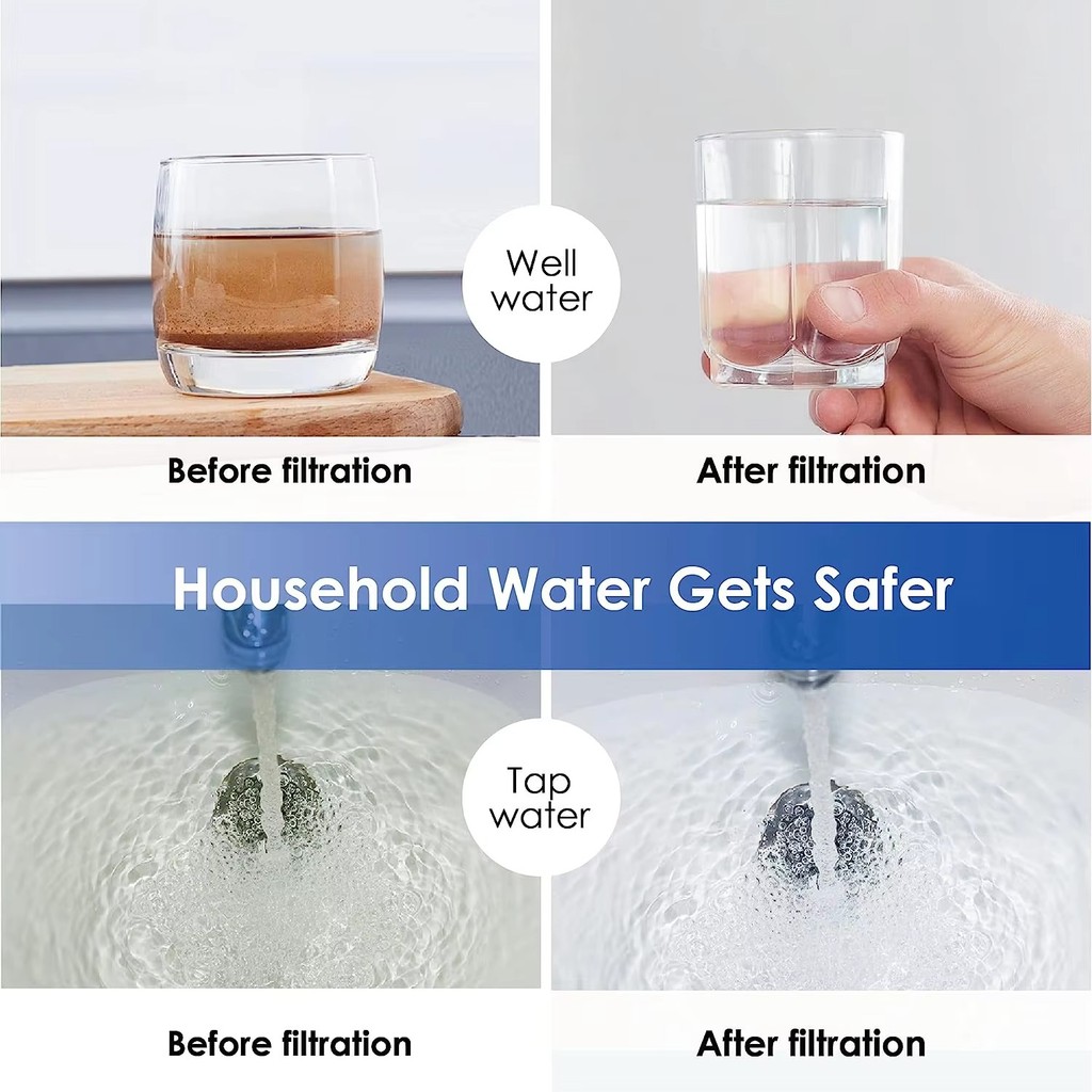 ALTHY Whole House Water filter Purifier System High Capacity, Reduces ...