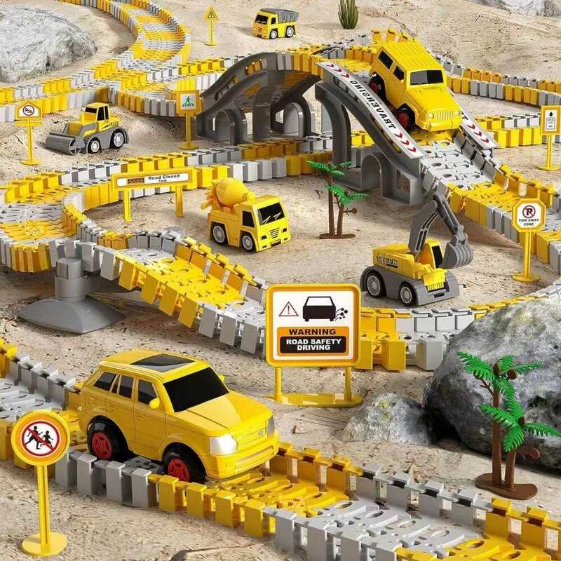 LY Trac Race Trace For Boys Kids 3/4/5 PCS Construction Car Track ...