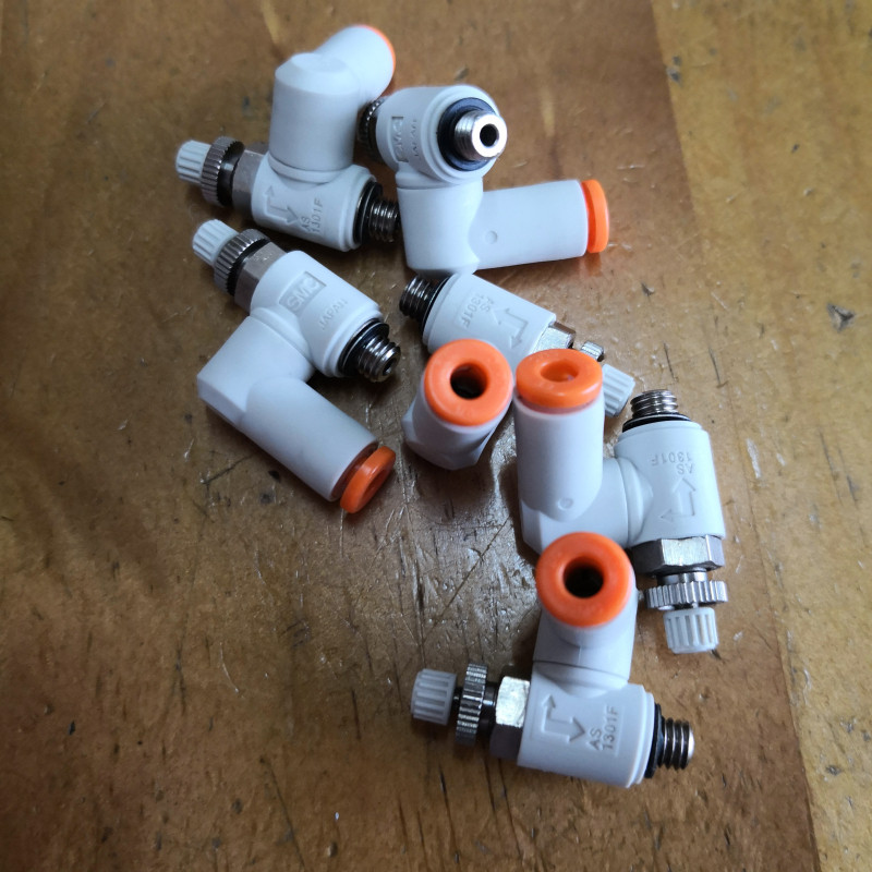 Original second-hand SMC throttle valve AS1301F-M5-23 pipe 3MM | Shopee ...