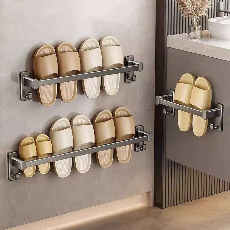 3 Japanese Seiko Bathroom Slipper Rack Non Perforated Toilet Storage ...