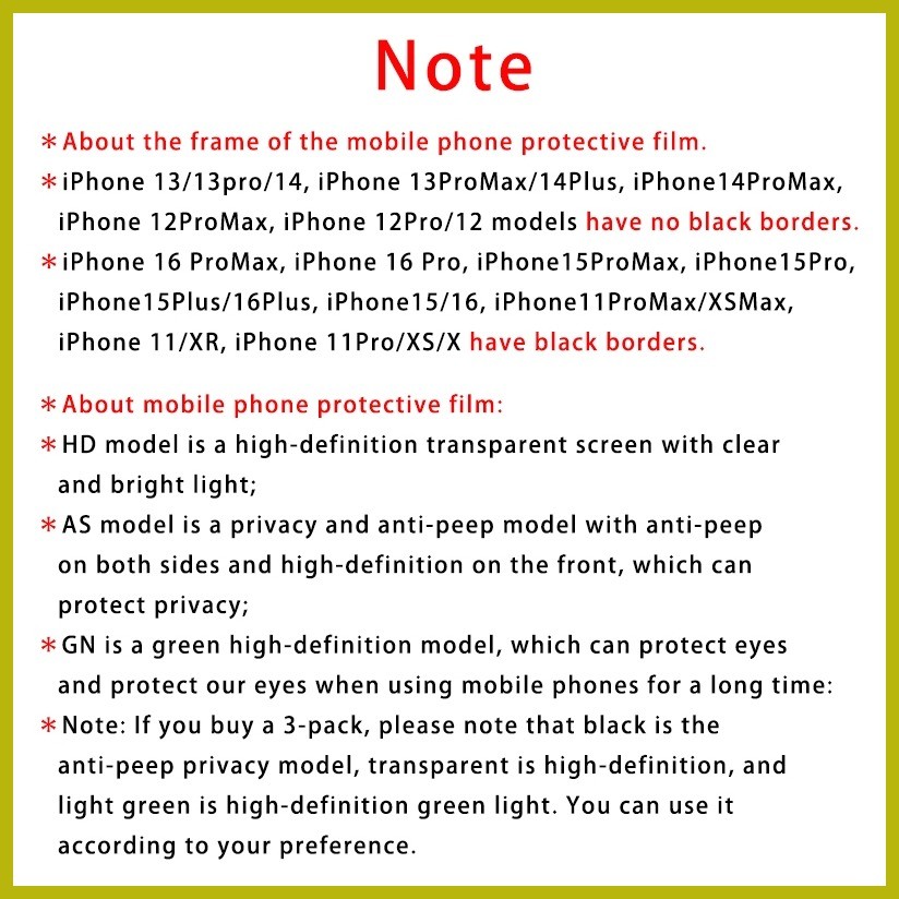 WSKEN Tempered Glass for ip16Pro Max/15/14/13/12 Full Cover HD/Privacy ...