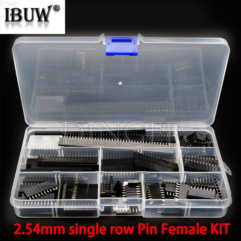 120PCS 2.54mm single row pin socket Female Header connector 4PIN 6PIN 8PIN 10PIN 12PIN 16PIN ...