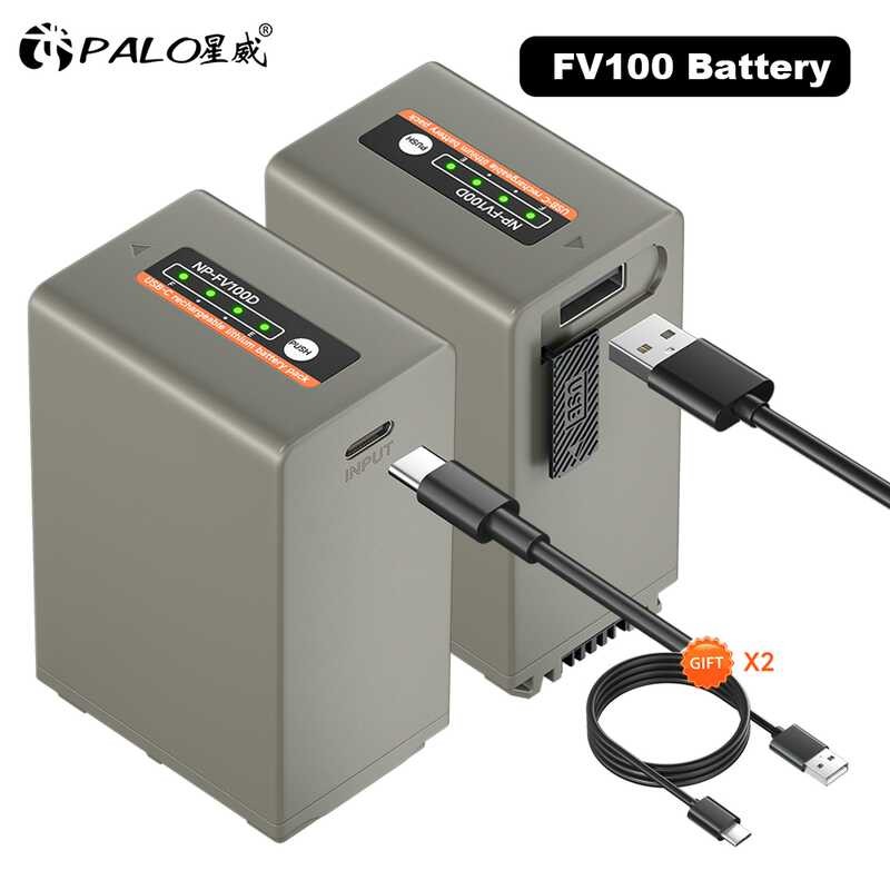 NP Np-Fv100 Fv100 Battery With Type-C Input For Sony Hdr-Cx700e Pj50e ...