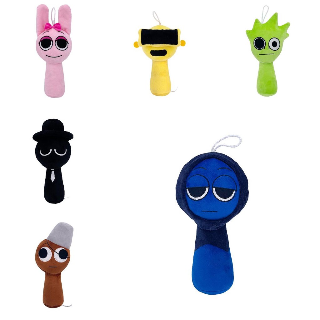 Rhythm Plush Sprunki Box Fuzzy Cartoon Animal Plush Toy Assorted Colors ...