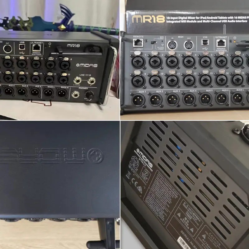 Air 1:1 MR18 Rack Mount Professional Digital Mixer Built-in Wifi DSP ...