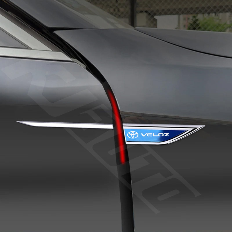 2pcs/Set Toyota Veloz Car Fender Metal Sticker Exterior Decorative ...