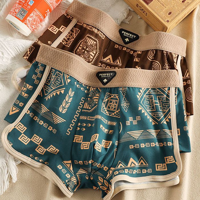 GOOD MiiOW Amaya Print Vintage Men Boxer Briefs Breathable Men ...