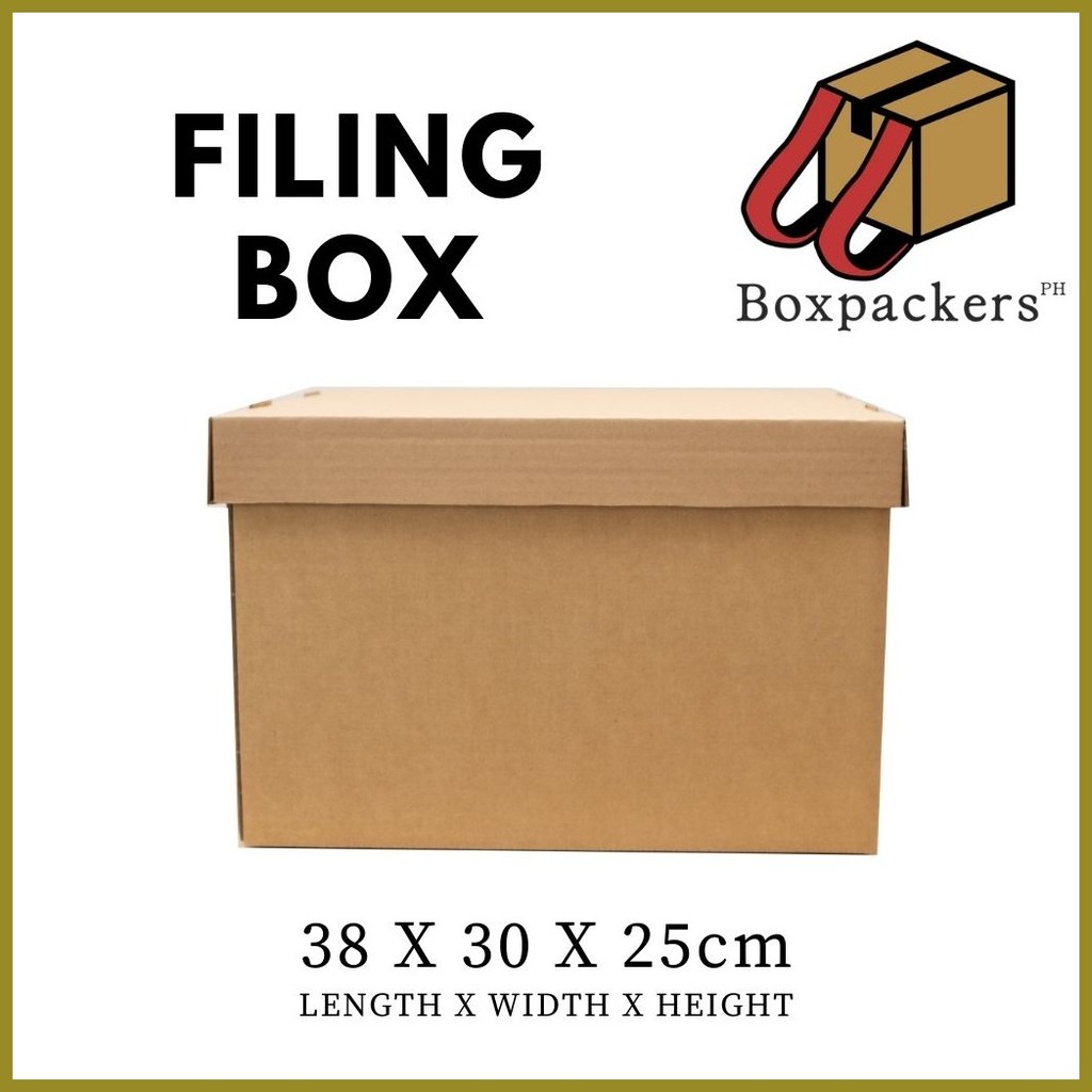 ¤ BOXPACKERS PH Double WALL Corrugated Carton Filing Box Office Storage Box Long Legal Size A4 ...