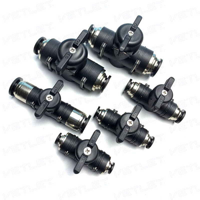 BUC straight through gas pipe BVU 1/4, 3/8 inch pipeline pneumatic ...