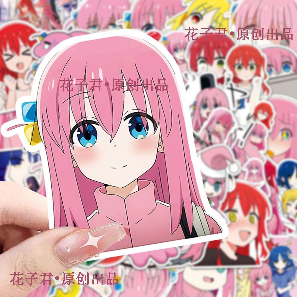 Anime Bocchi The Rock Stickers Waterproof Decals Pack 50pcs | Shopee ...
