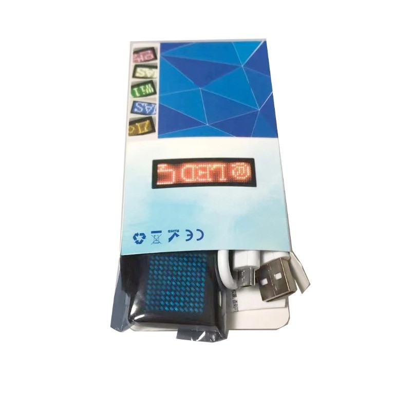 Bluetooth Smart APP Control LED Name Badge Luminous Flashing Light Up ...