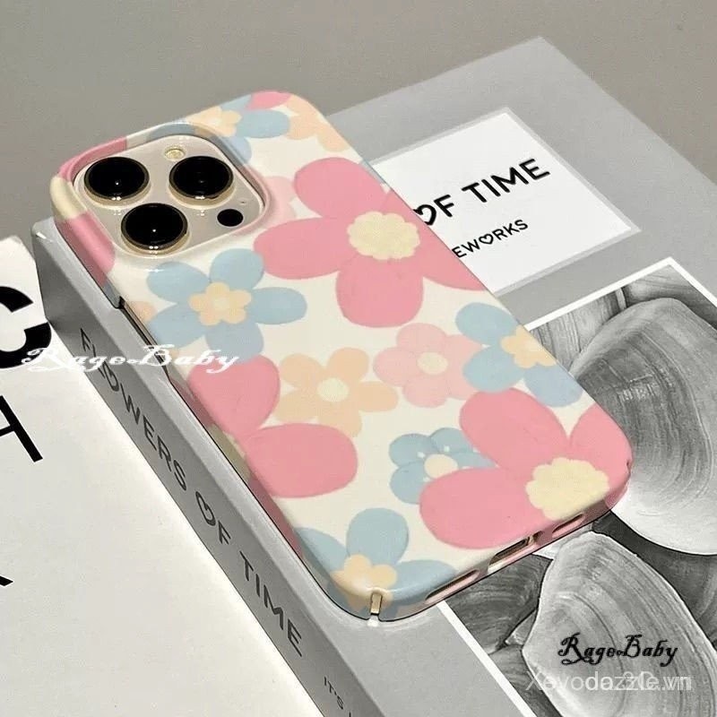 Creative full paint flower screen iPhone case suitable for iPhone 16 ...