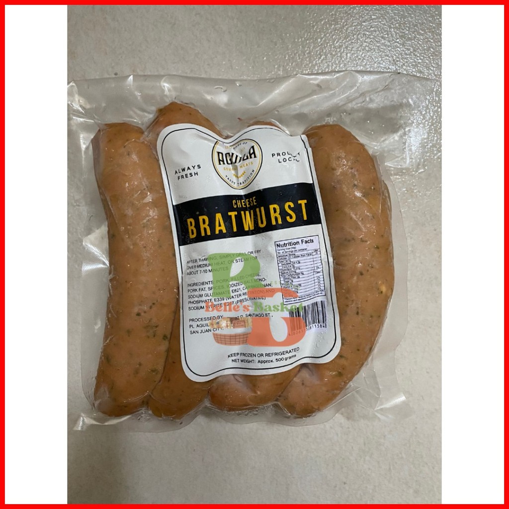 Aguila Cheese Bratwurst /Sausage 250g & 500g (for metro manila buyers ...