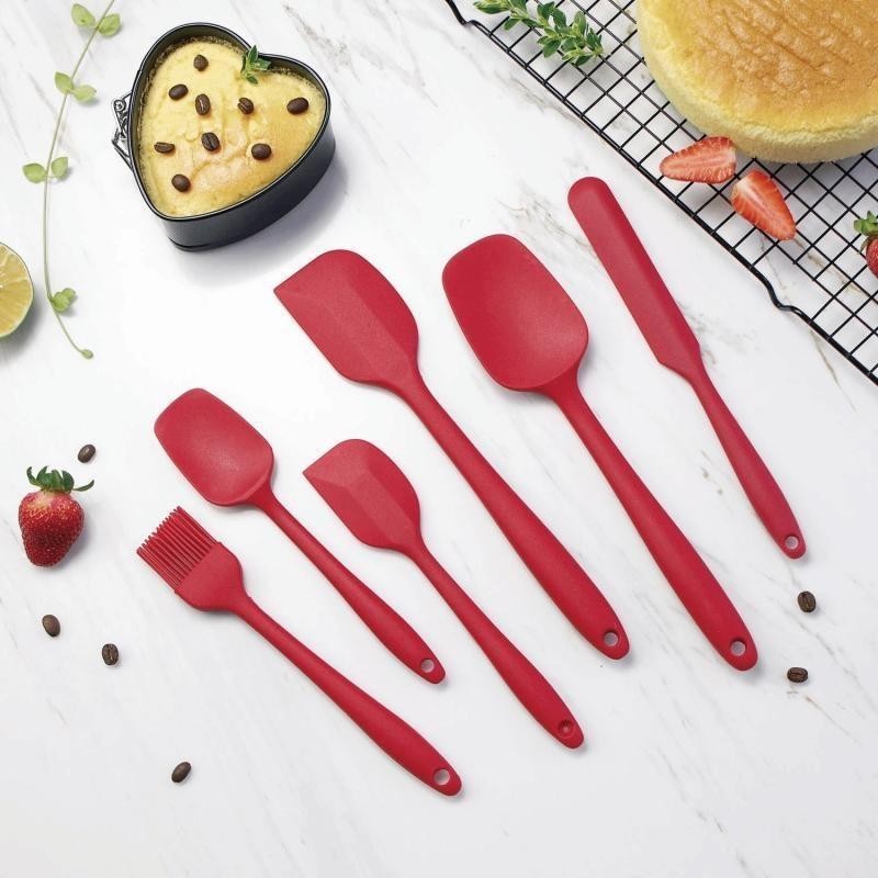 Kitchen Small Spatula 6 Piece Bakehouse Butter Silicone Baking Spatula ...