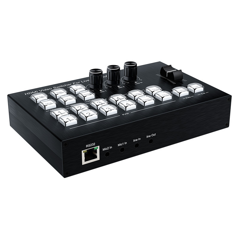 4 Channel HDMI Video Live Stream Switcher - 1080P 60Hz Video Mixer for ...