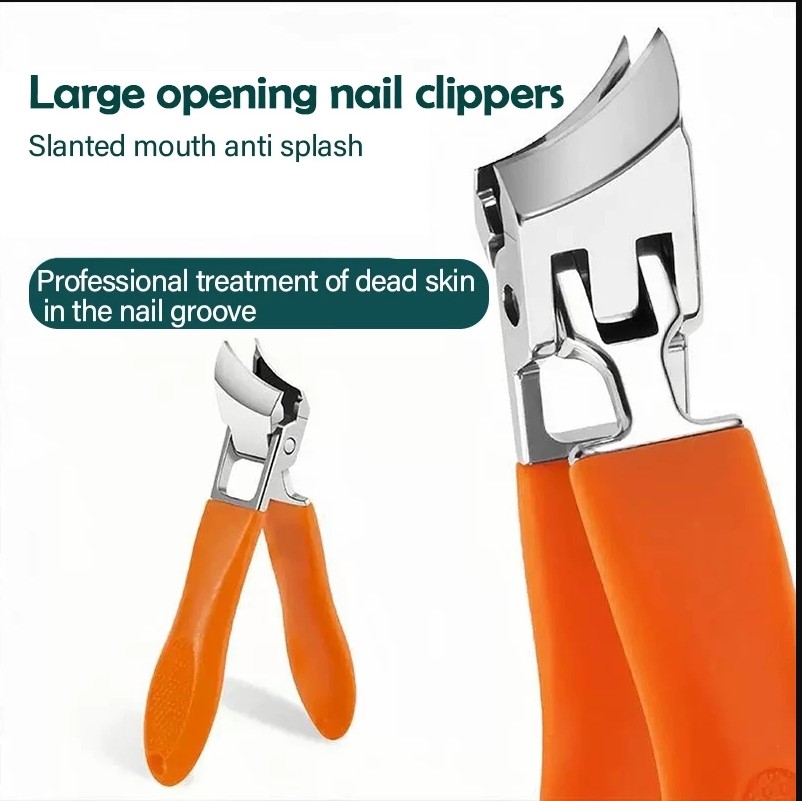Oblique nail clippers Large opening Anti-splash Thick hard nail groove ...