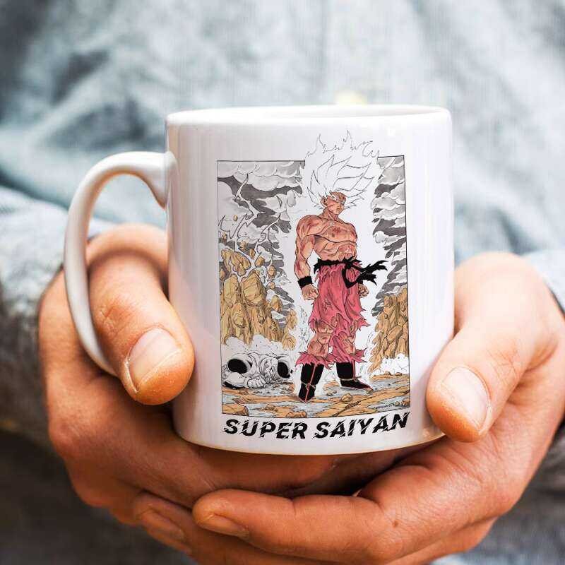 Dragon Ball, Sun Wukong Ceramic Mug, Super Saiyan Illustration ...