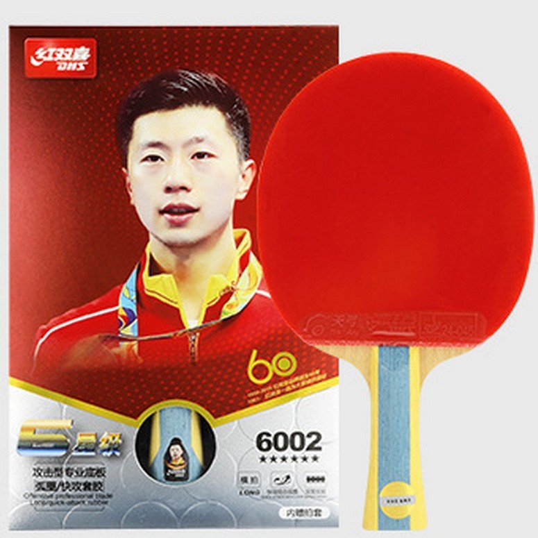 Genuine DHS Red Double Happiness Six Star 6 Star Table Tennis Racket ...