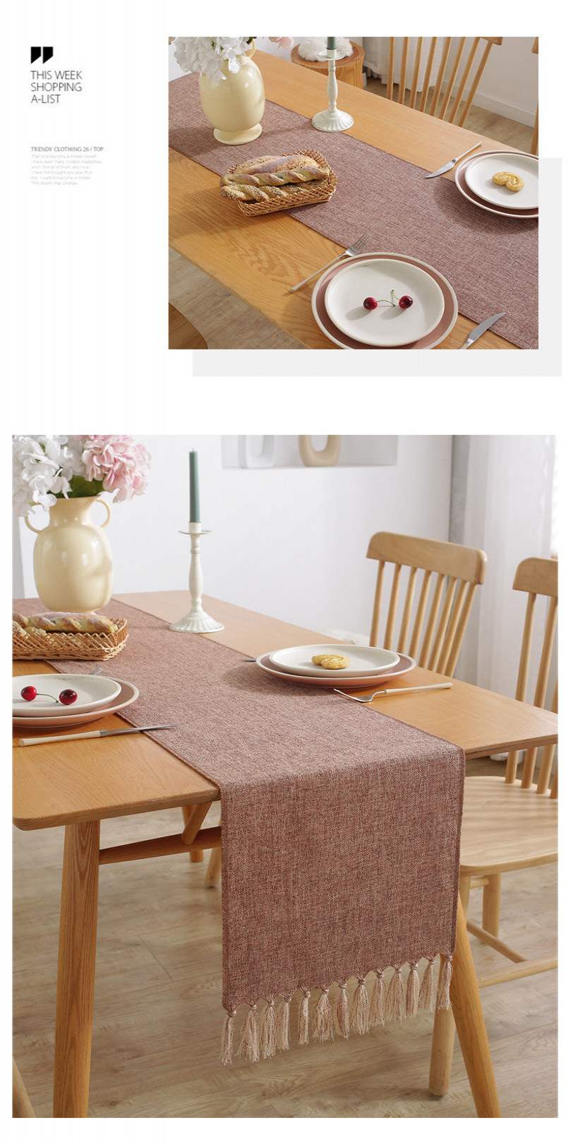 Rustic Farmhouse Table Runner Burlap Linen Style Table Runner Boho ...
