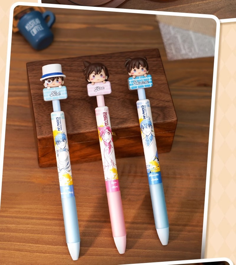 1PCS New Detective Conan Creative Figure Blind Box Push Gel Pen 0.5m ...