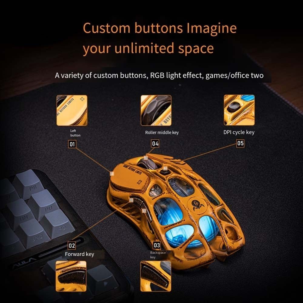 Gravastar Magnesium Alloy Mouse M2 M1 Pro Cocoon Breaking Mouse Paw3395 ...
