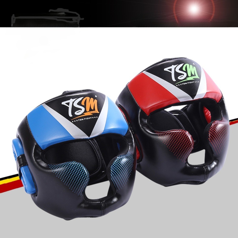 TSM Bo Helmet Muay Thai Fighting Headgear Sanda Kickbo Headguard ...