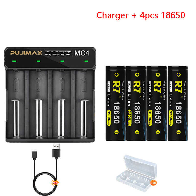3.7V a305 3200mAh 18650 Lithium Rechargeable Battery for flashlight and ...