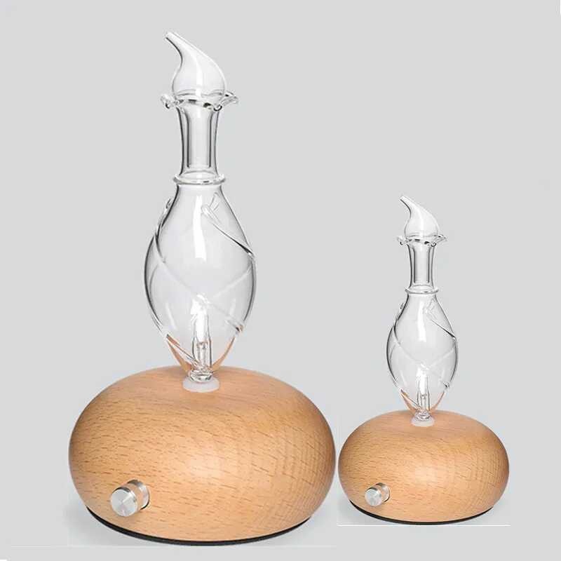 Oils Waterless Essential Aroma Diffuser Without Water Wooden Glass ...