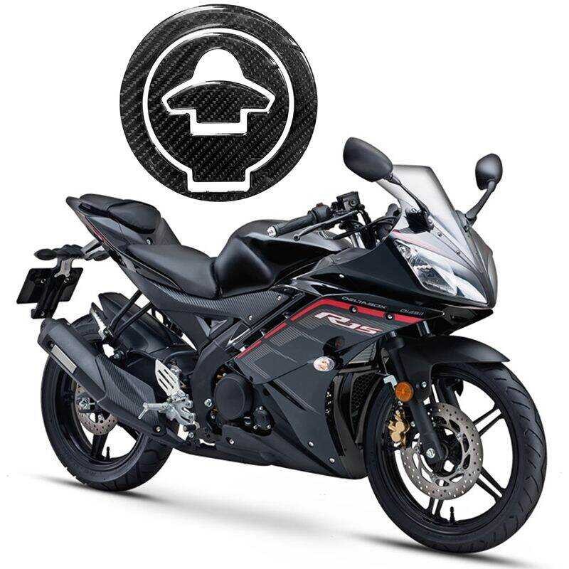 SK Carbon Fiber Fuel Tank Cover Decal Para Sa YAMAHA Yzf-R3 R25 R15 Mt ...