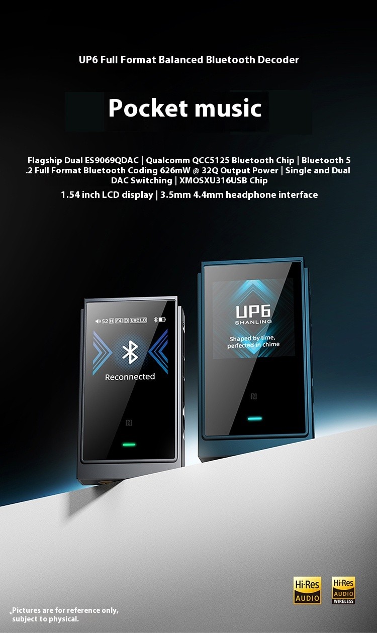 Shanling UP6 Full Format Balanced Bluetooth Decoding Headphone Amplifier HIFI Dual ES90690 ...