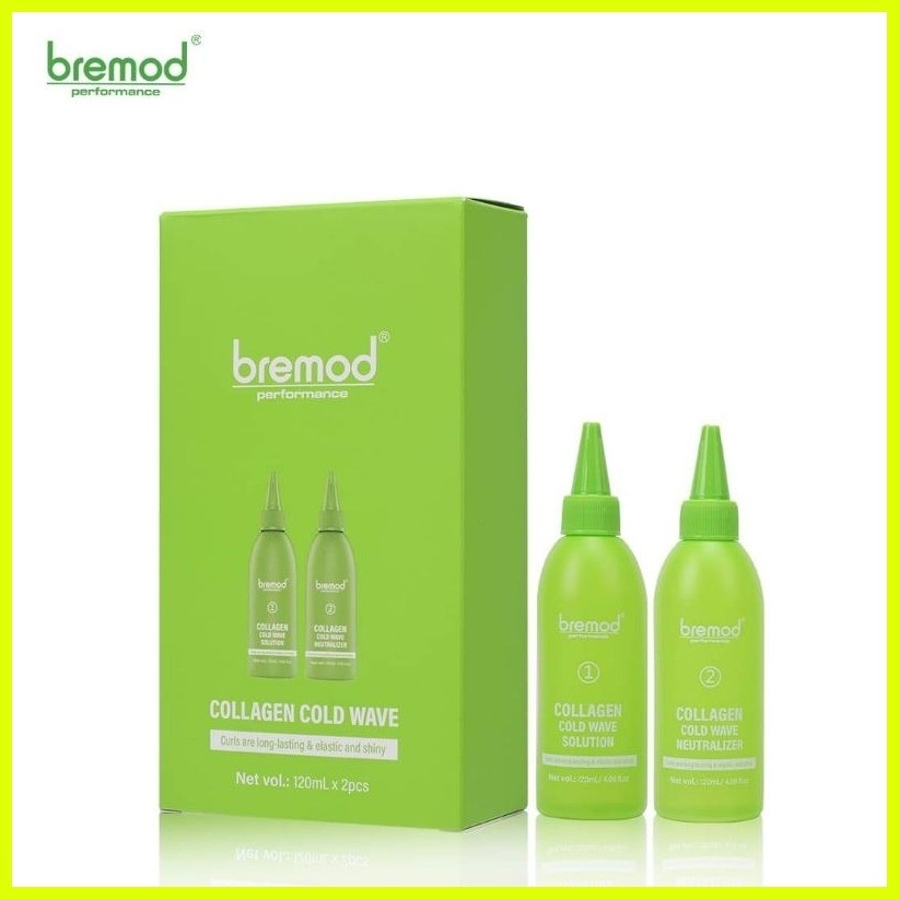 BREMOD collagen COLD WAVE, 120mL long lasting curl, elastic and shiny ...