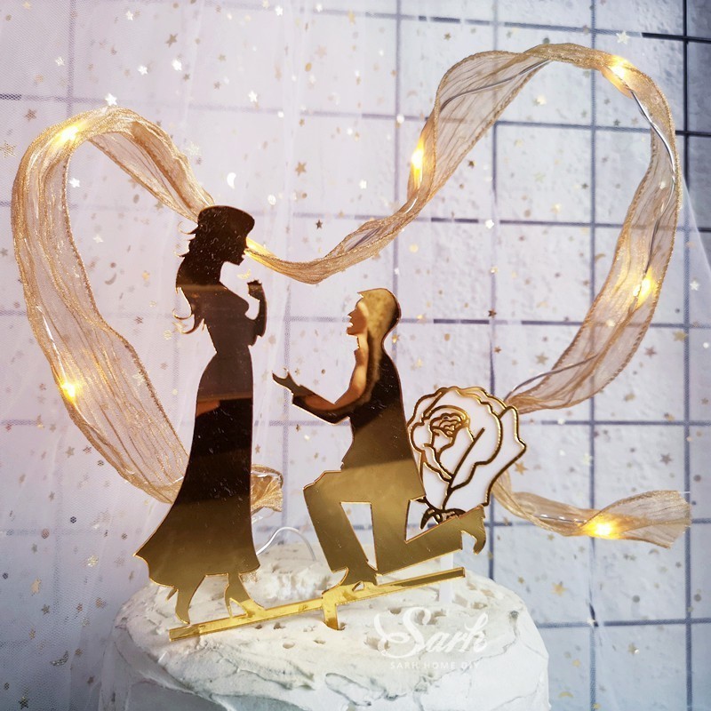 Wedding Theme Cake Topper Bride Groom Mr Mrs Wedding Decorations ...